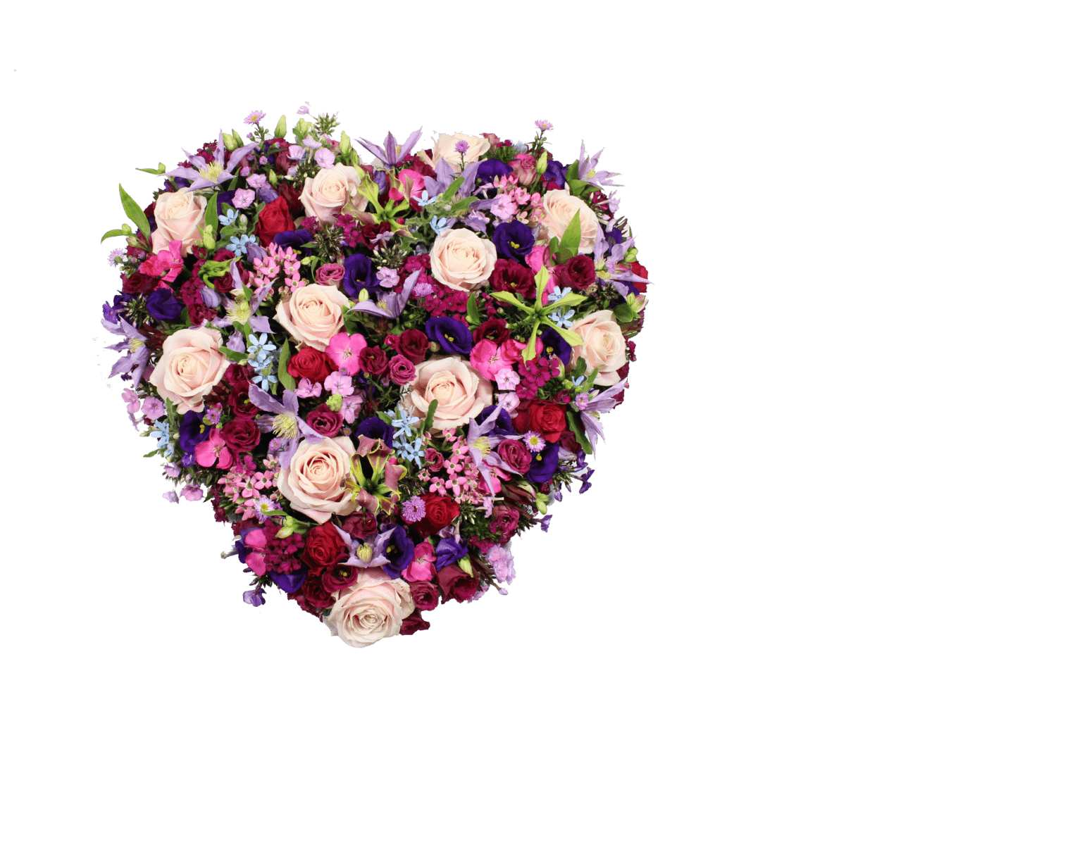 Bloemen hart lila - Bloemenhuis Bouman